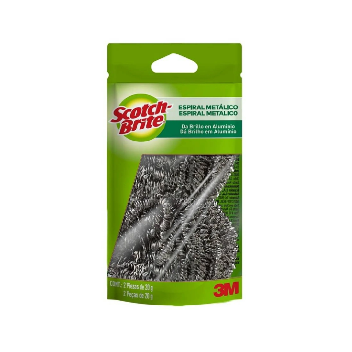Fibra metálica 3M Scotch-Brite en espiral 2 pzas :: Elvis Mini Super
